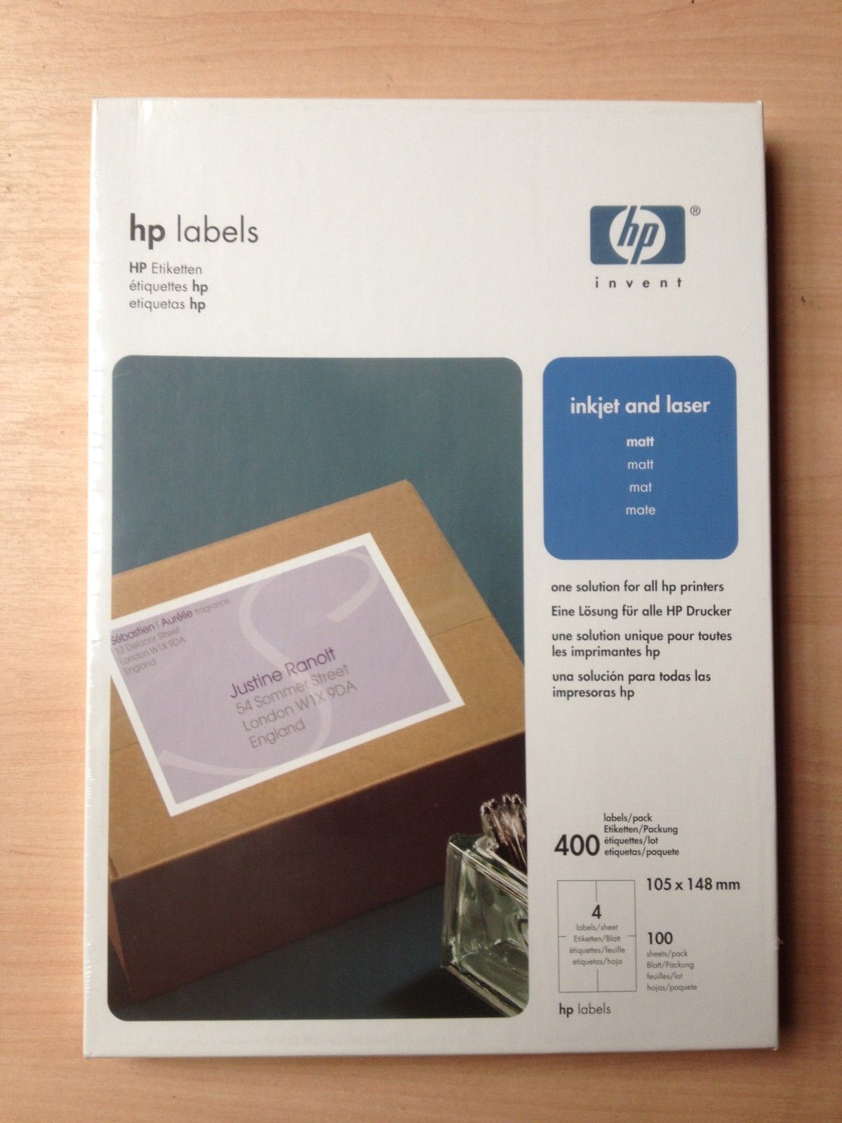 HP Address Label Paper Sheets 105 X 148 A4 400 Qty 400 Labels Only 2 50